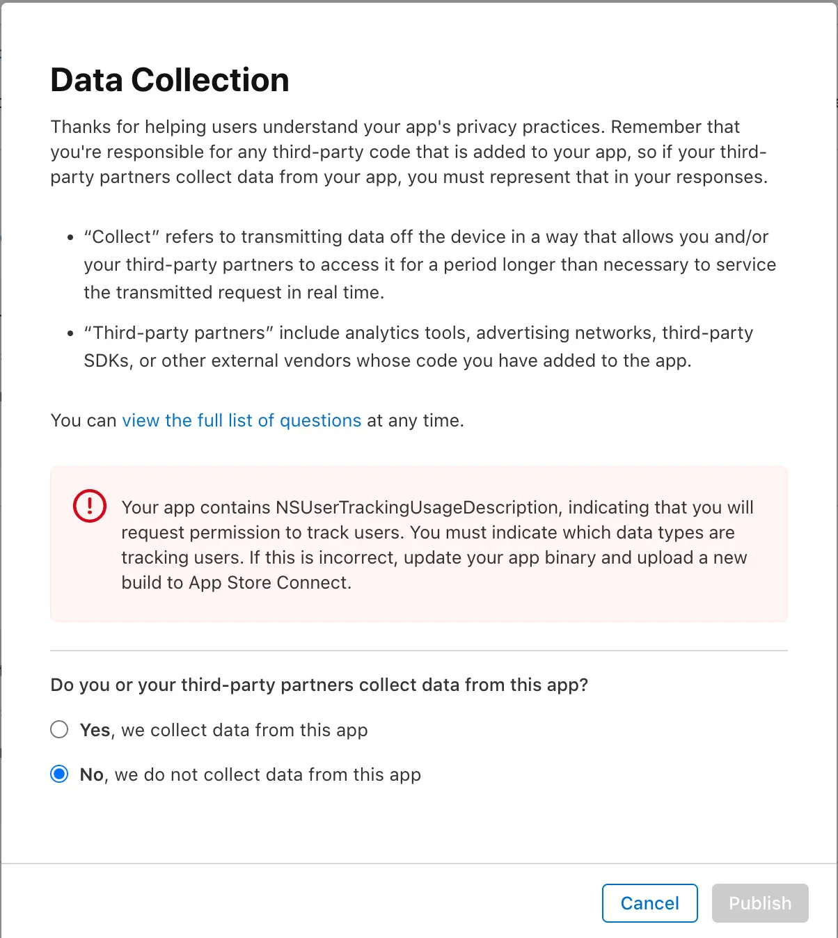 How To Fix NSUserTrackingUsageDescription Rejection From App Store Review - The Average Learner